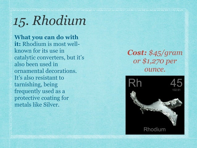 19 of the most expensive substances on earth | PPT