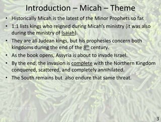Session 19 Old Testament Overview - Johan & Micah | PPT