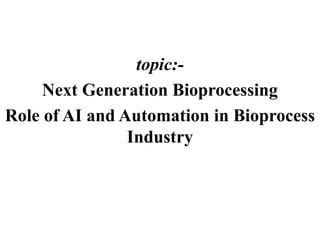 Bioprocess Equipment Design and Economics | PPTX