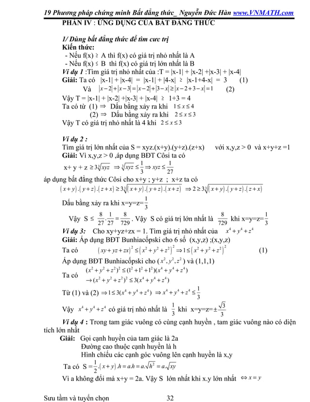 19 phương phap chứng minh bất đẳng thức | DOC
