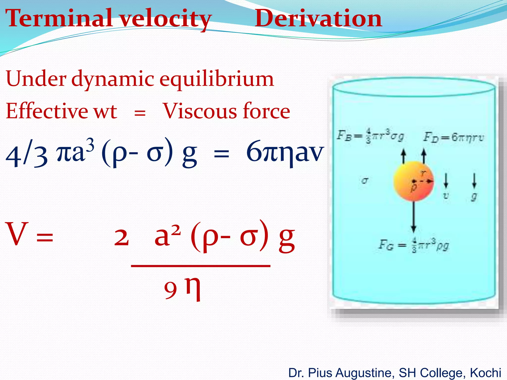 19 pius augustine fluid flow and viscocity | PPT