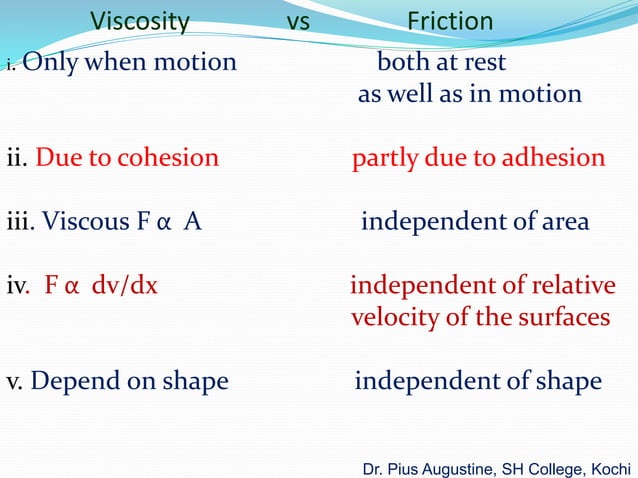 19 pius augustine fluid flow and viscocity | PPT