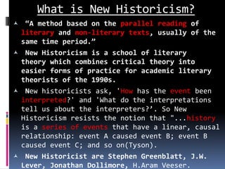 New Historicism | PPT