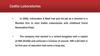 Timeline of Cadila Pharmaceuticals | PPTX