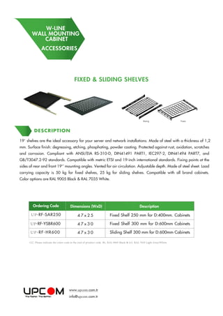 19 rack cabinet and accessories | PDF