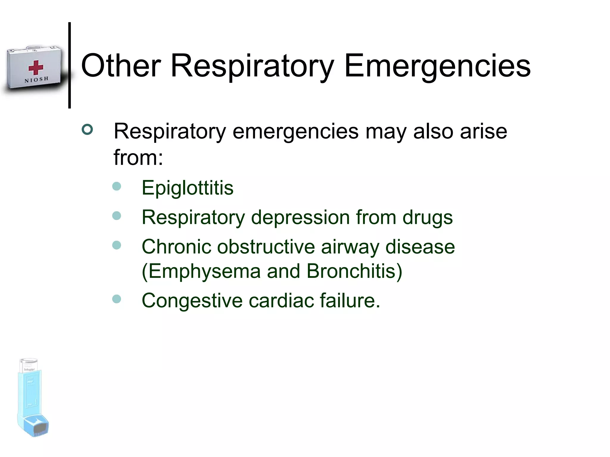 First Aid for Respiratory Emergencies | PPT