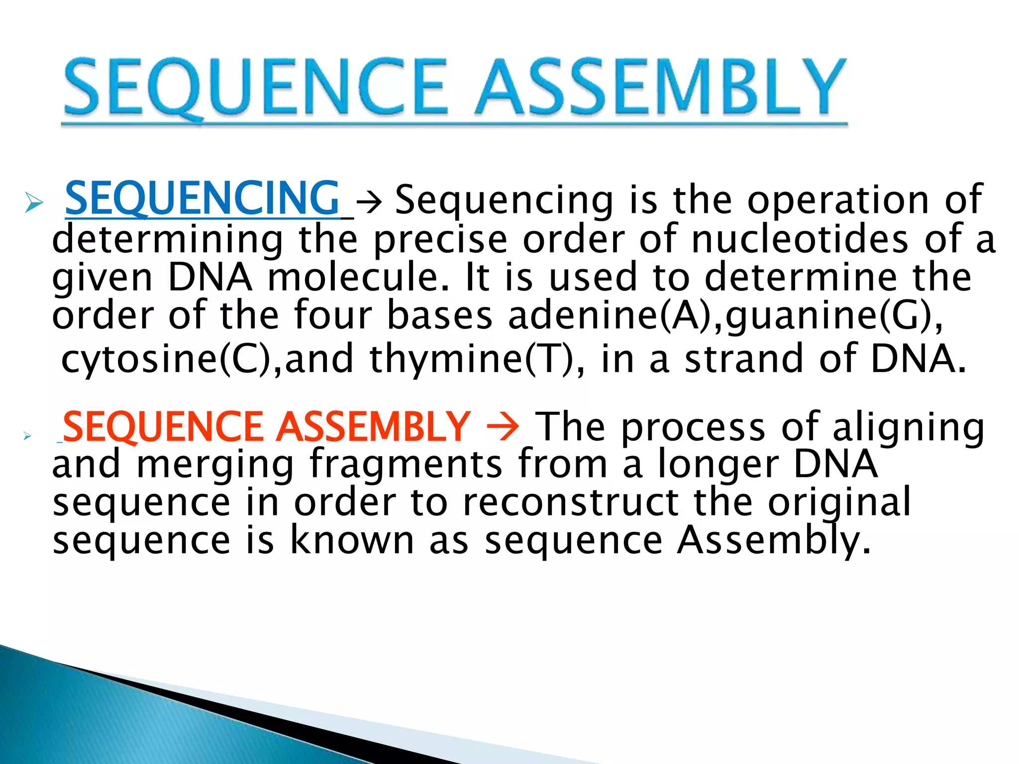 Sequence Assembly | PPTX