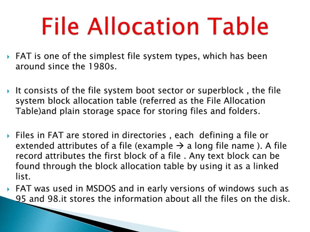 Microsoft Windows File System in Operating System | PPTX
