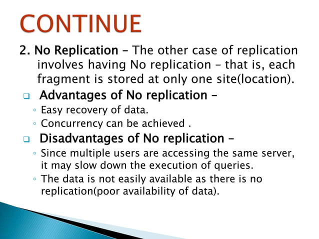 Replication Techniques For Distributed Database Design Ppt