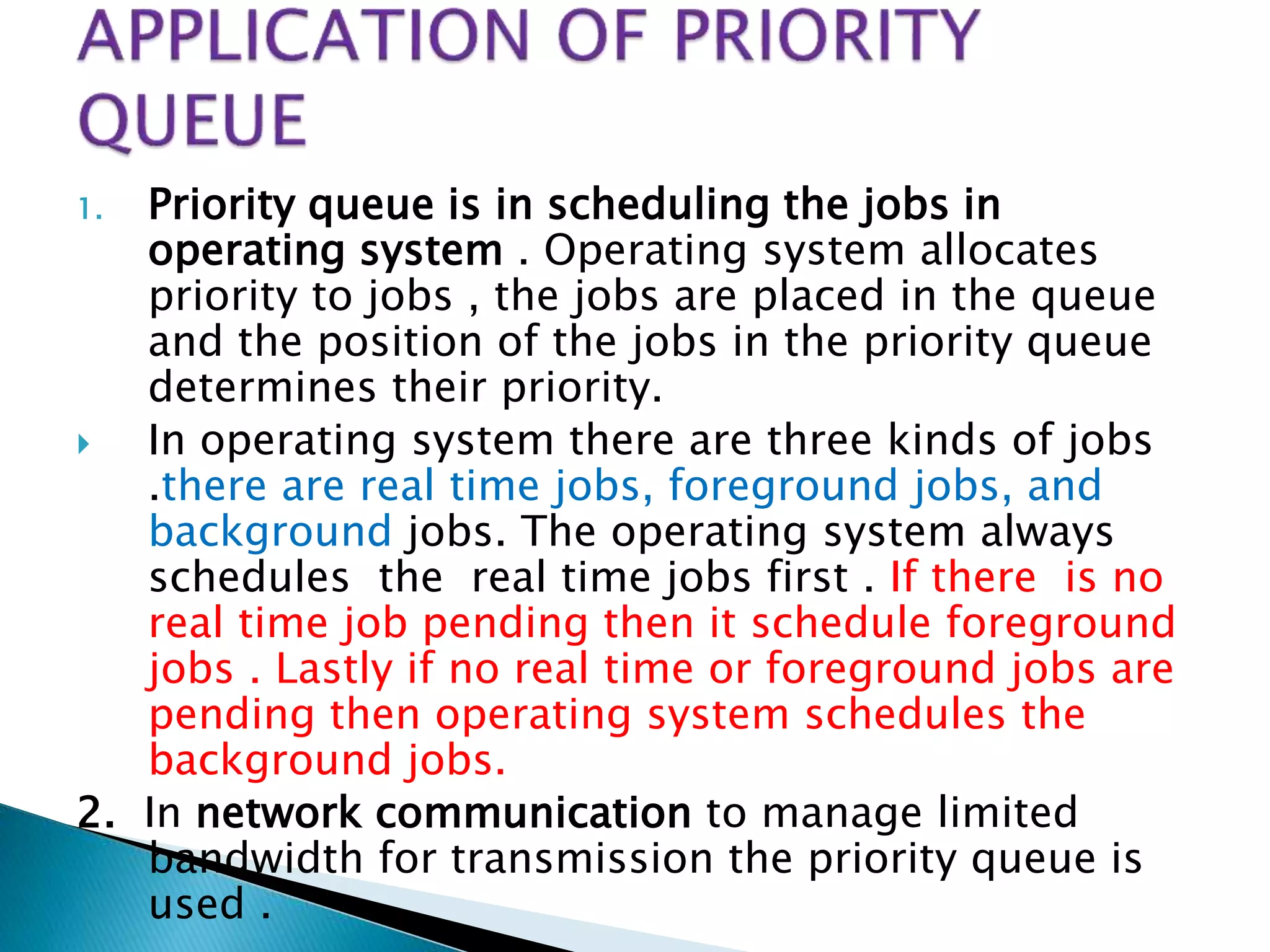 Priority Queue In Data Structure Pptx Operating Systems Computer
