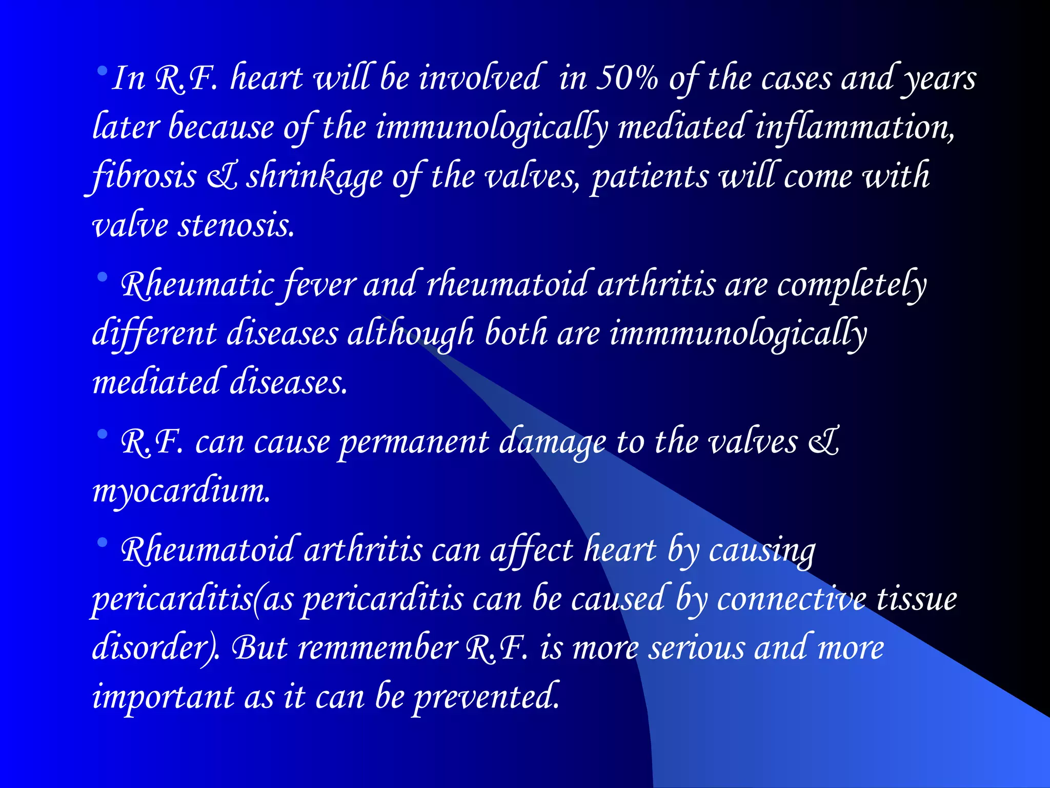 Rheumatic fever & acute rheumatic heart disease Rheumatic fever & acute ...
