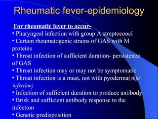 Rheumatic fever & acute rheumatic heart disease Rheumatic fever & acute ...