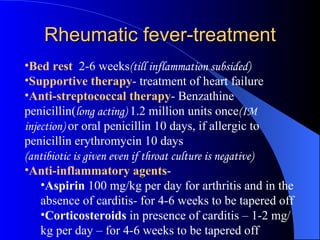 Rheumatic fever & acute rheumatic heart disease Rheumatic fever & acute ...