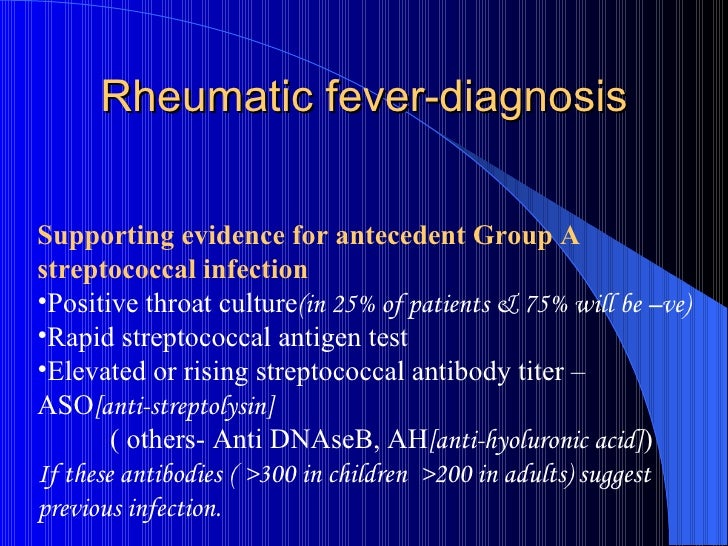Rheumatic fever & acute rheumatic heart disease Rheumatic fever & a…