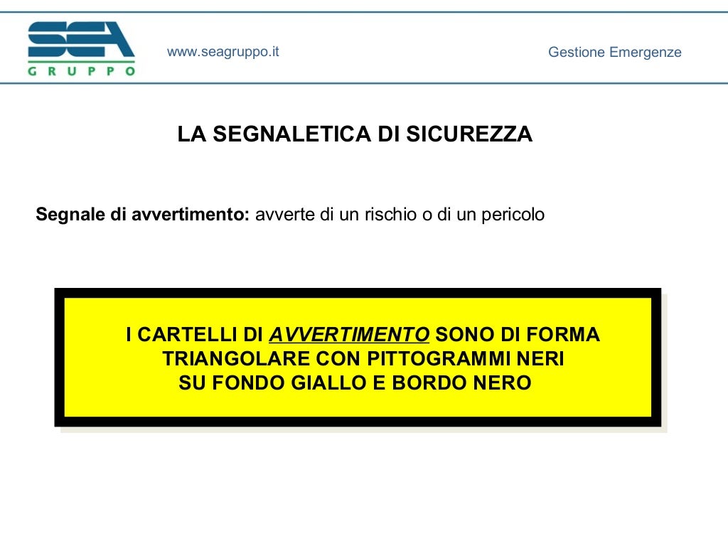 Segnaletica di sicurezza | PPT
