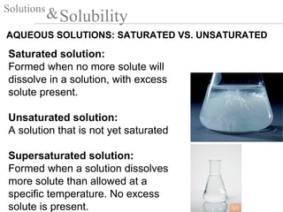 19 solutions and solubility | PPT