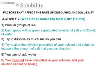 19 solutions and solubility | PPT