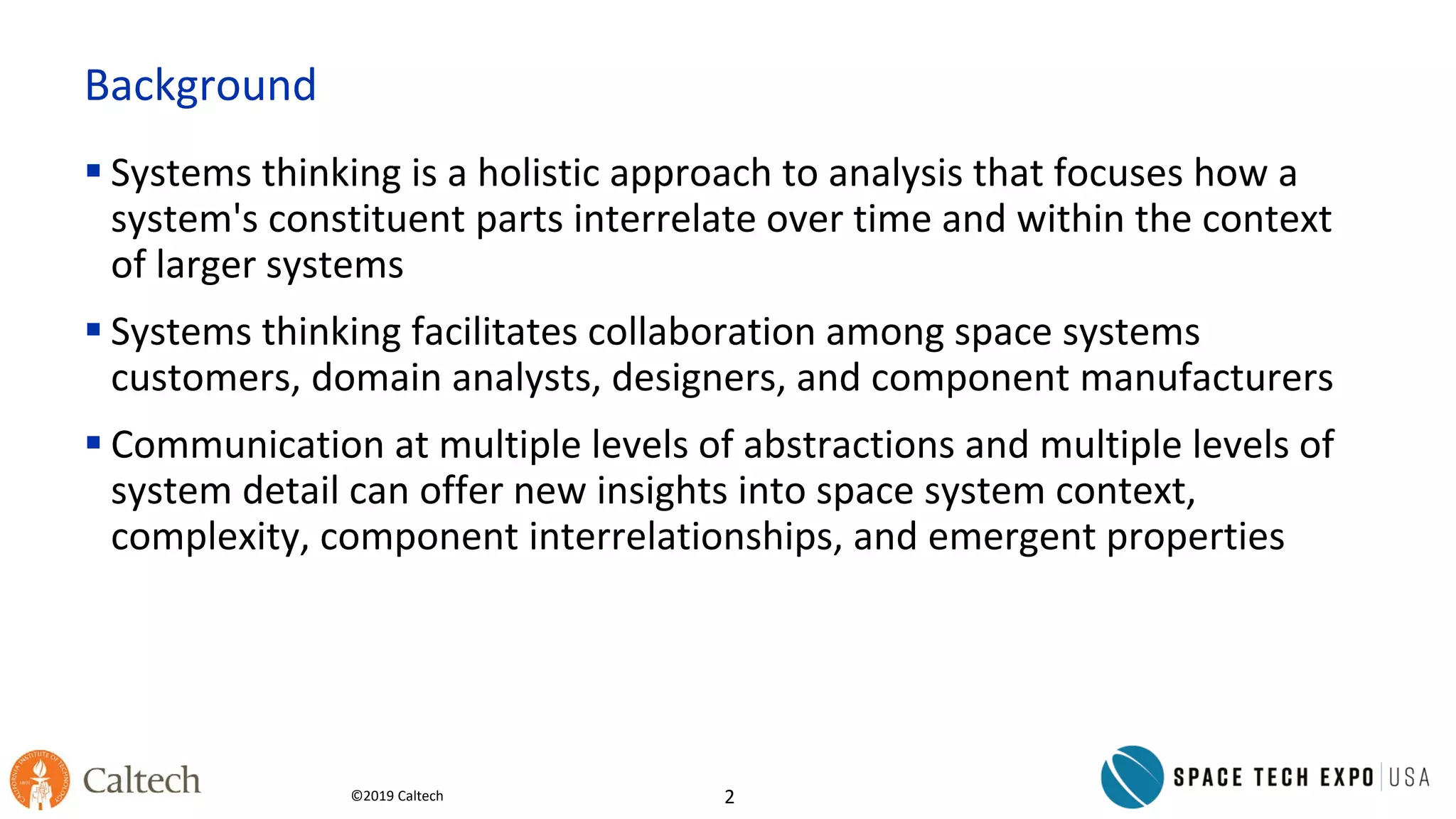 Systems Thinking: Applications to Space Systems | PDF | Science