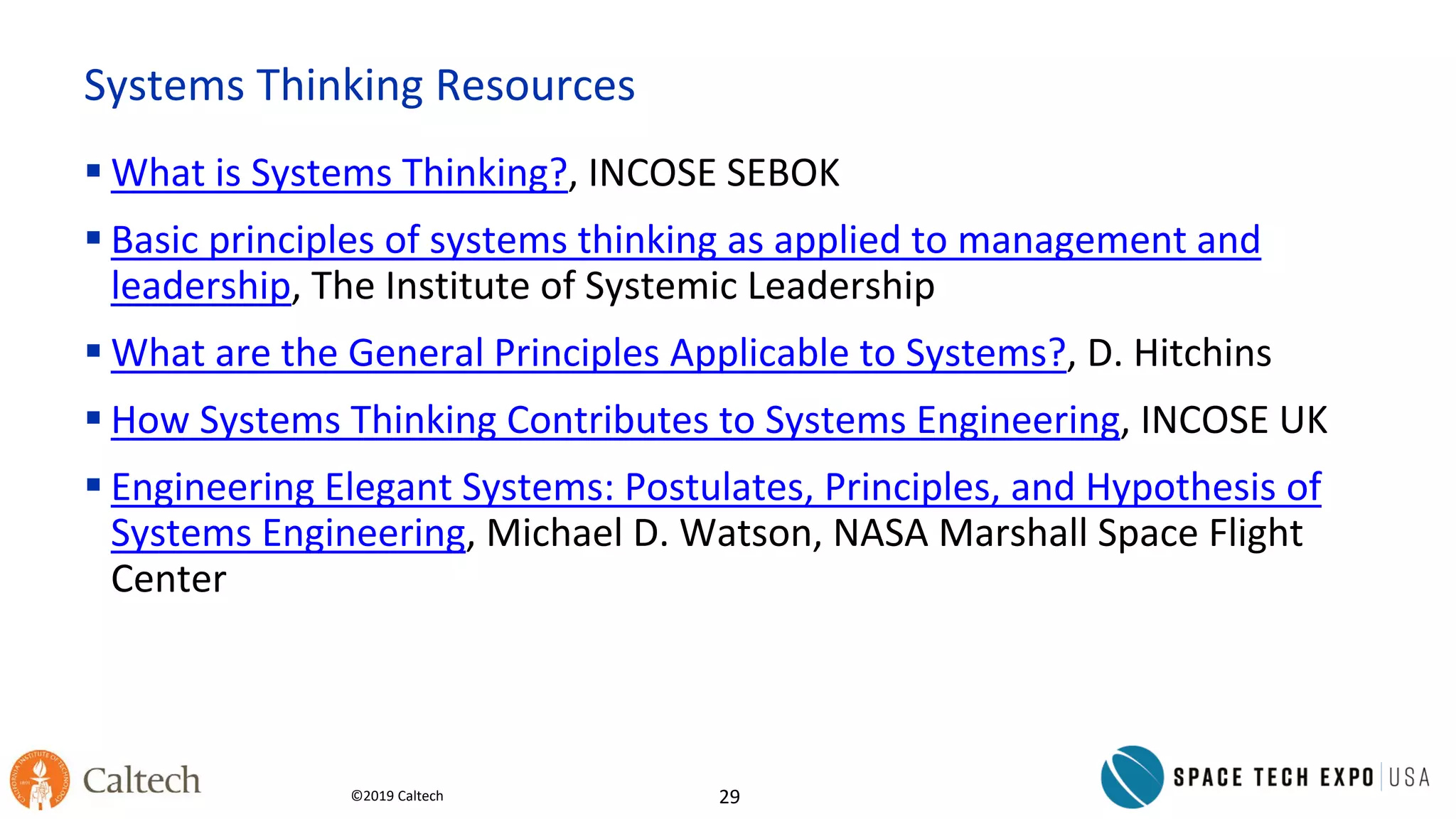 Systems Thinking: Applications to Space Systems | PDF