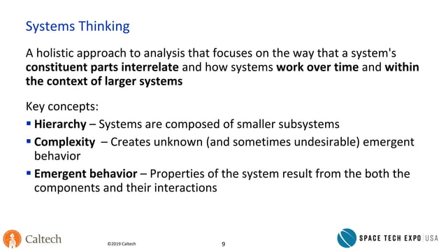 Systems Thinking: Applications to Space Systems | PPT