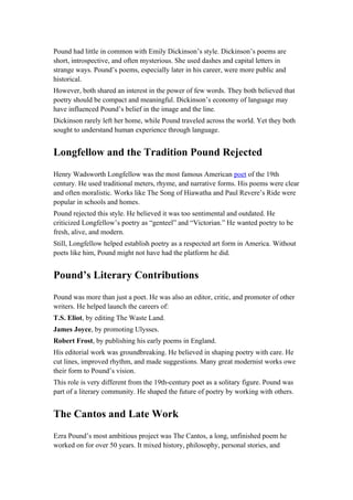 19th Century American Poet Ezra Pound.docx