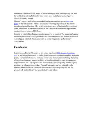 19th Century American poet Harriet Monroe.docx