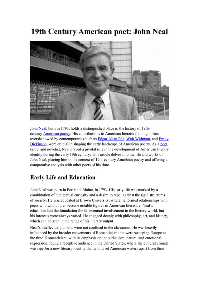 19th Century American poet John Neal.docx