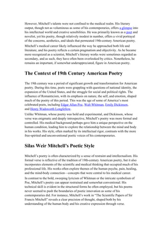 19th Century American poet Silas Weir Mitchell.docx