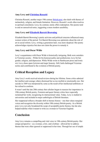 19th Century British Poet Amy Levy .docx