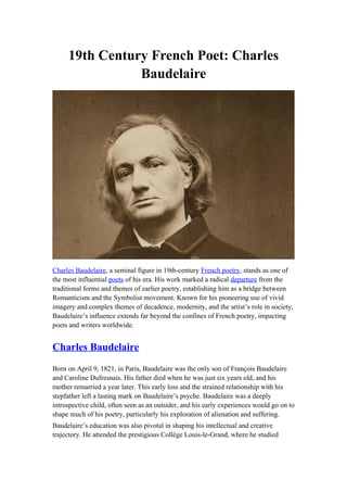19th Century French Poet Charles Baudelaire.docx