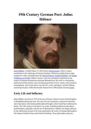 19th Century German Poet Julius Hübner.docx