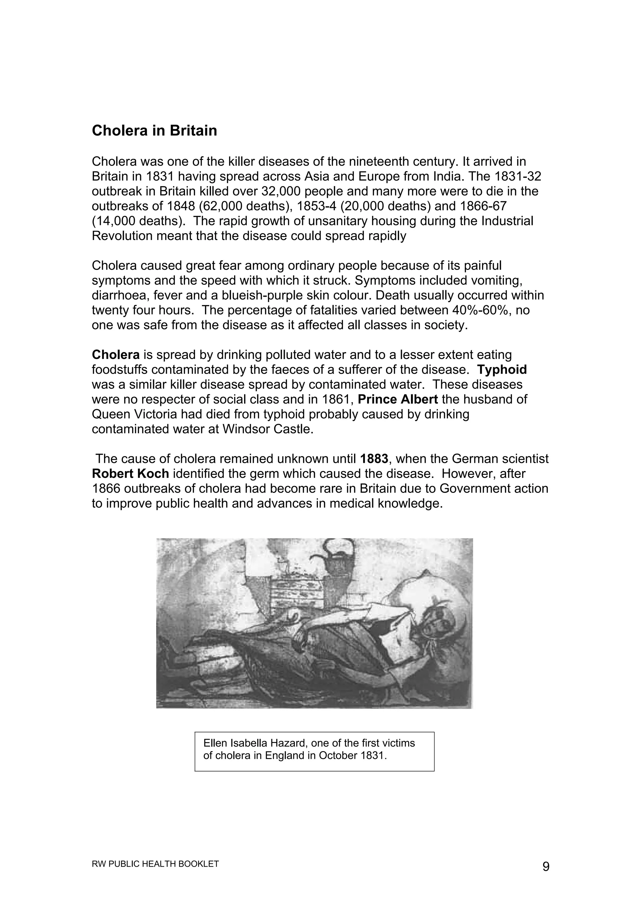 19th Century Public Health booklet | DOC