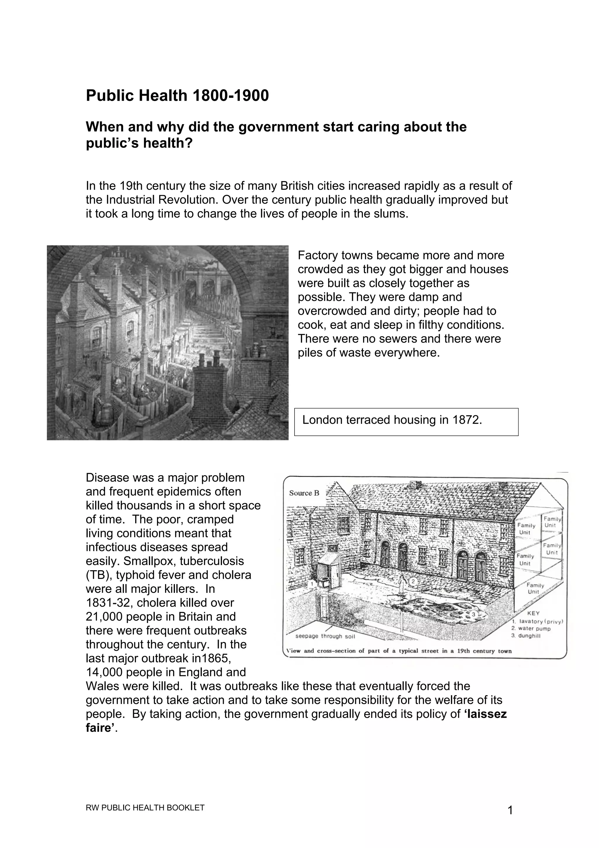 19th Century Public Health booklet | DOC