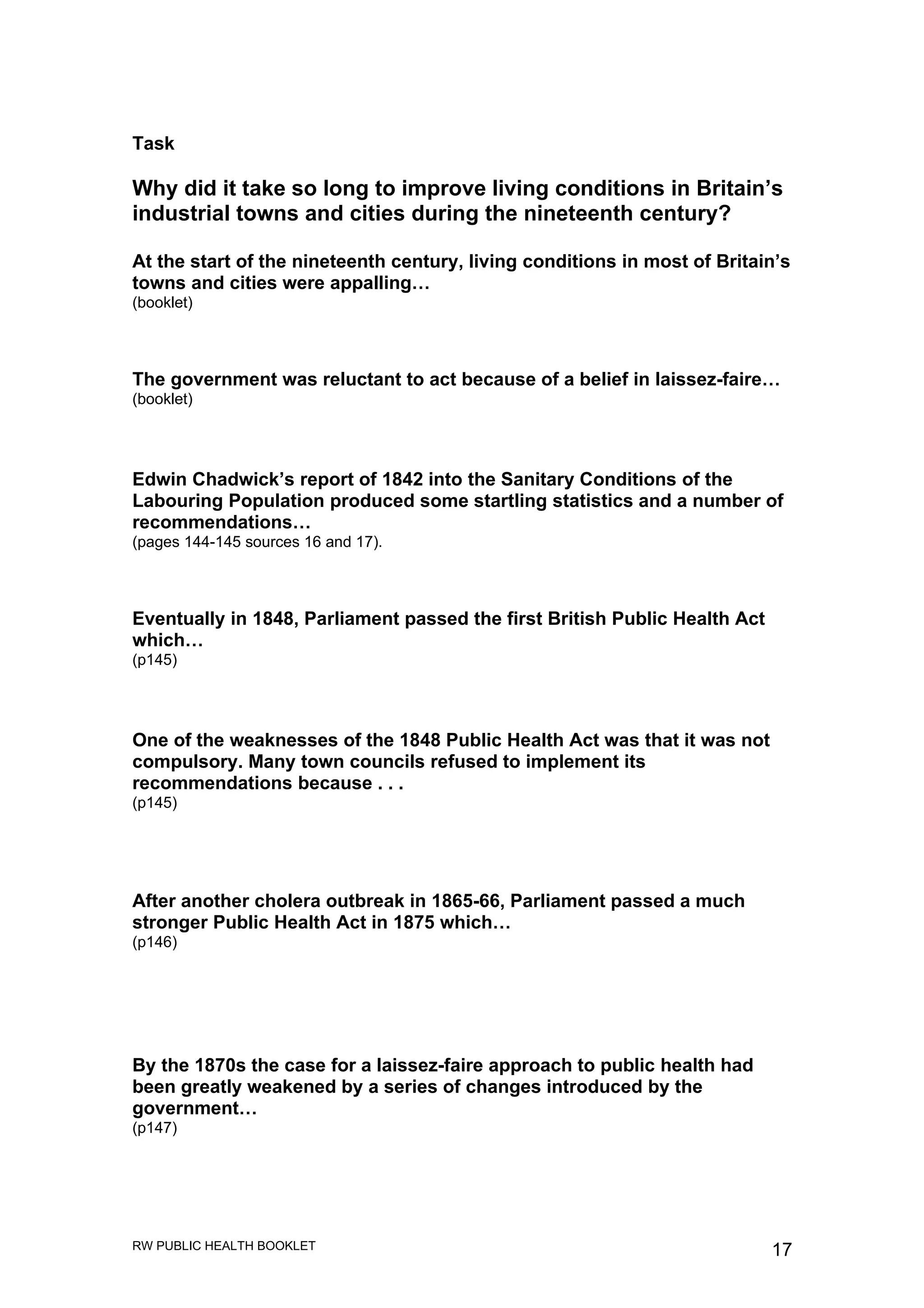 19th Century Public Health booklet | DOC