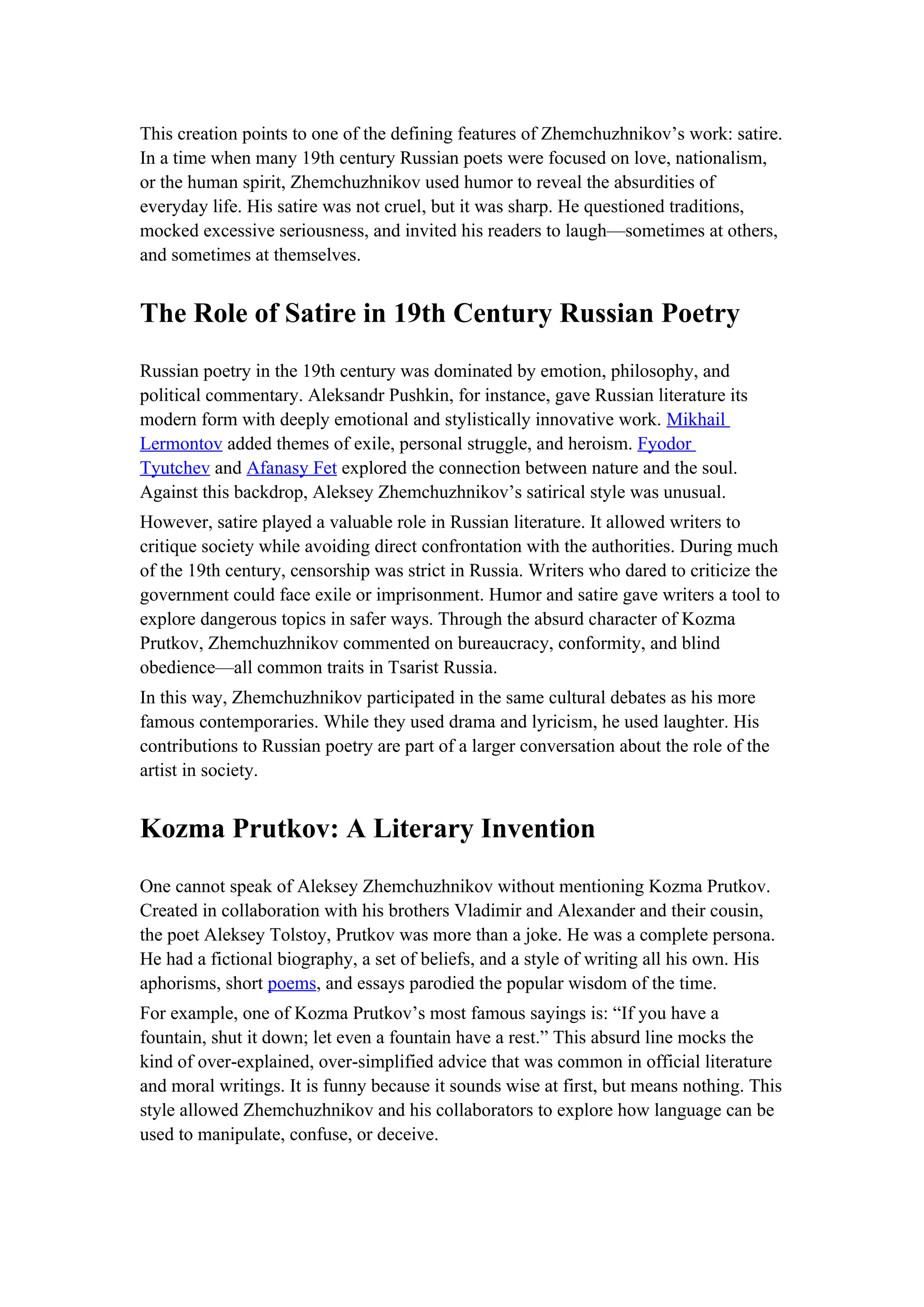 19th Century Russian Poets Aleksey Zhemchuzhnikov.docx