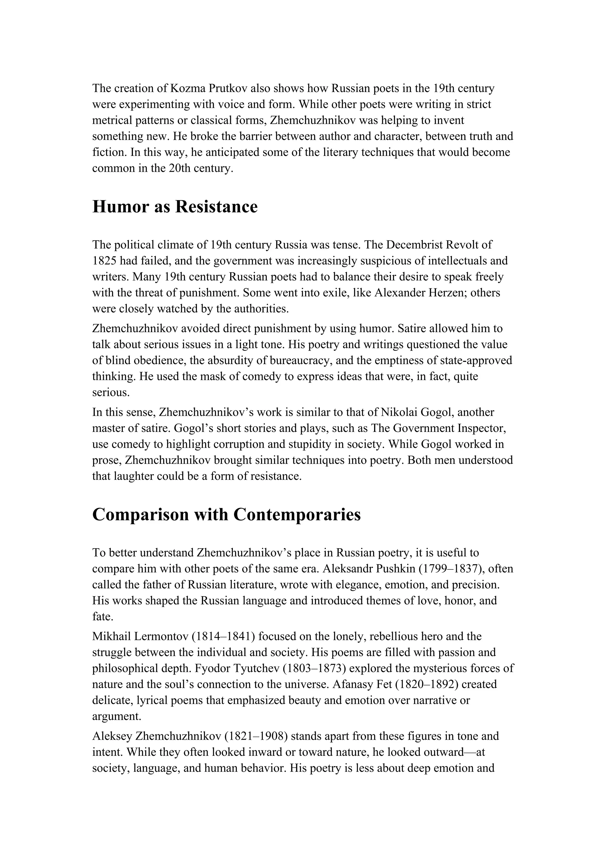 19th Century Russian Poets Aleksey Zhemchuzhnikov.docx