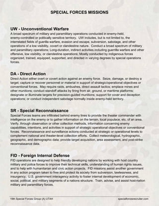 Special Forces Enlistment and Training Guide | PDF