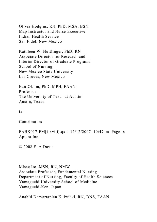 19The Purnell Model forCultural CompetenceChapter 2.docx