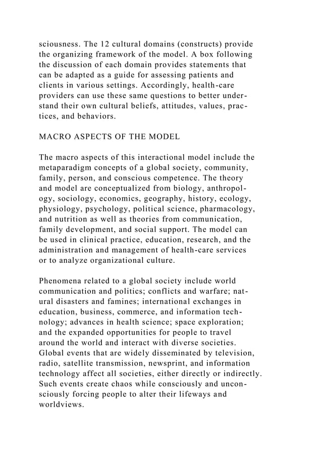 19The Purnell Model forCultural CompetenceChapter 2.docx