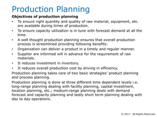 Tuning the planning and control system to product and process design ...