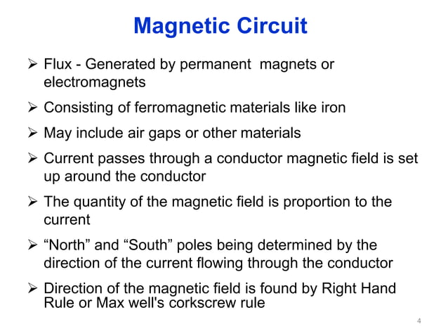 electro Magnetic circuits and their parameters | PPT
