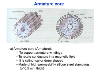 DC generator construction and principle of operation | PPTX