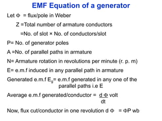DC generator construction and principle of operation | PPTX