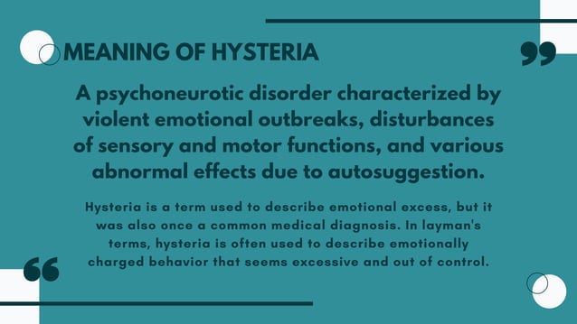 Hysteria or Conversion Disorder | PDF