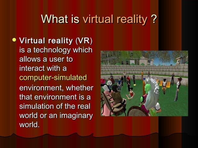 virtual simulation | PPT | 3-D Graphics | Computer Software and ...