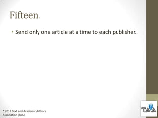 19 ways to get published in an academic environment | PPT