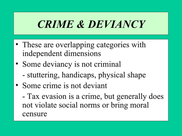 Sociology of Deviance | PPT