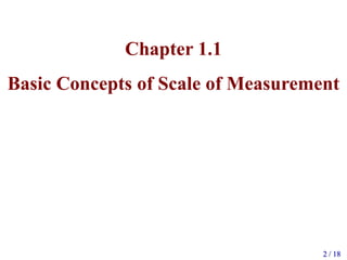 Basic concepts of scale of measurement | PPTX