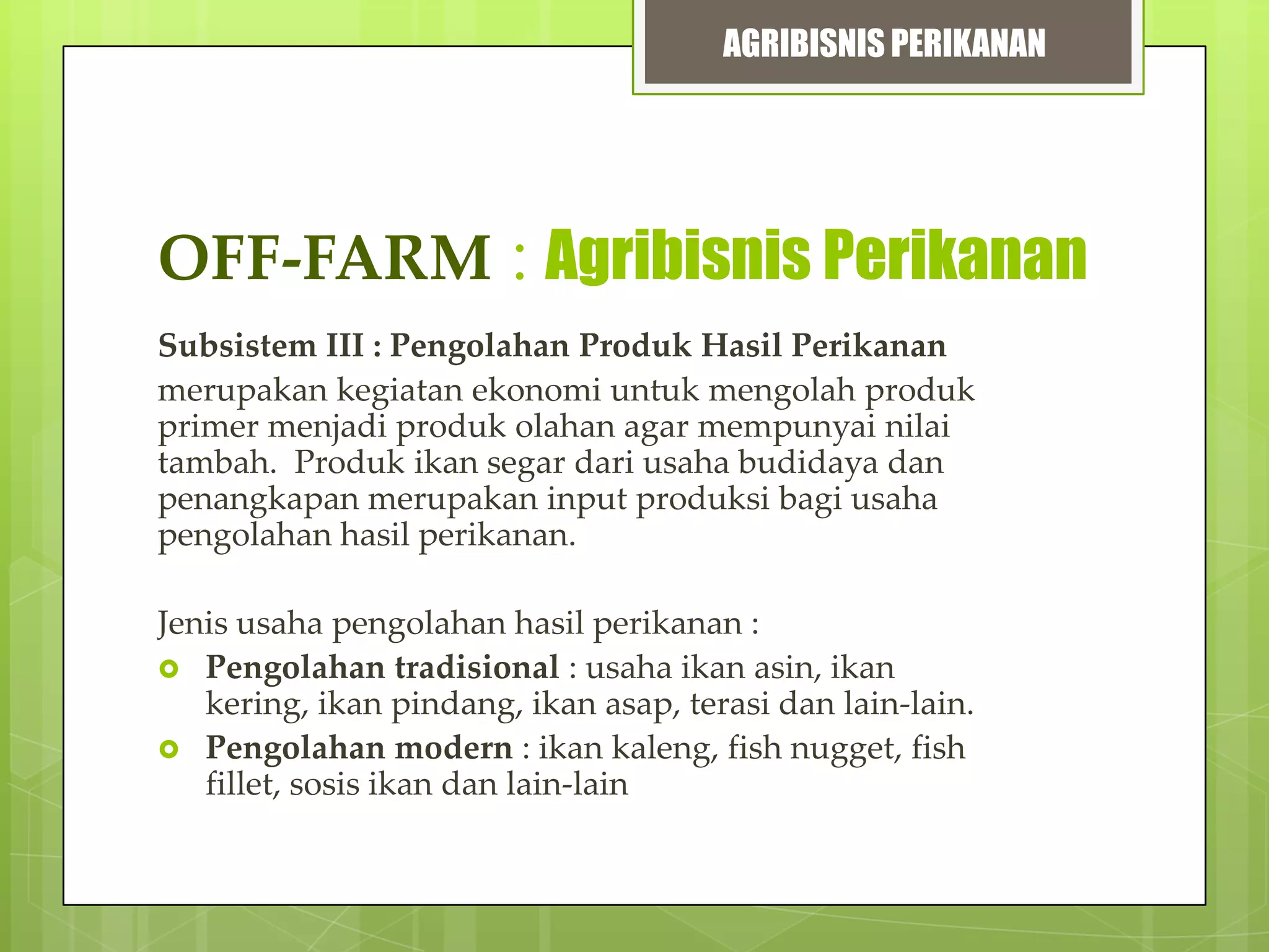 1 a. agribisnis perikanan | PPT