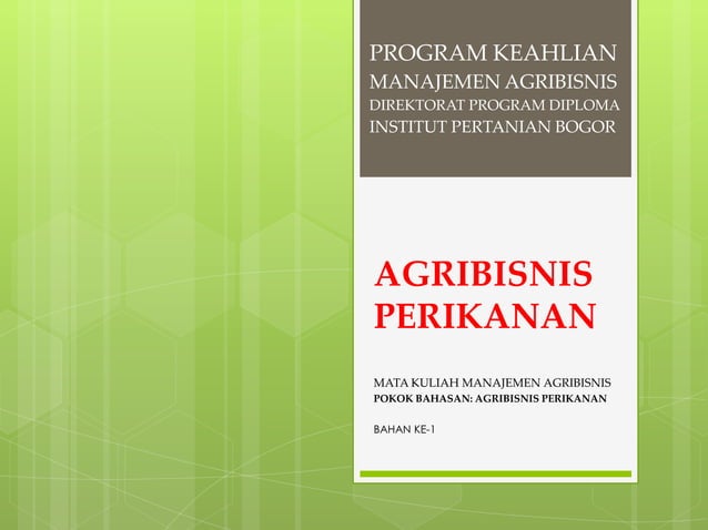 1 a. agribisnis perikanan | PPTX
